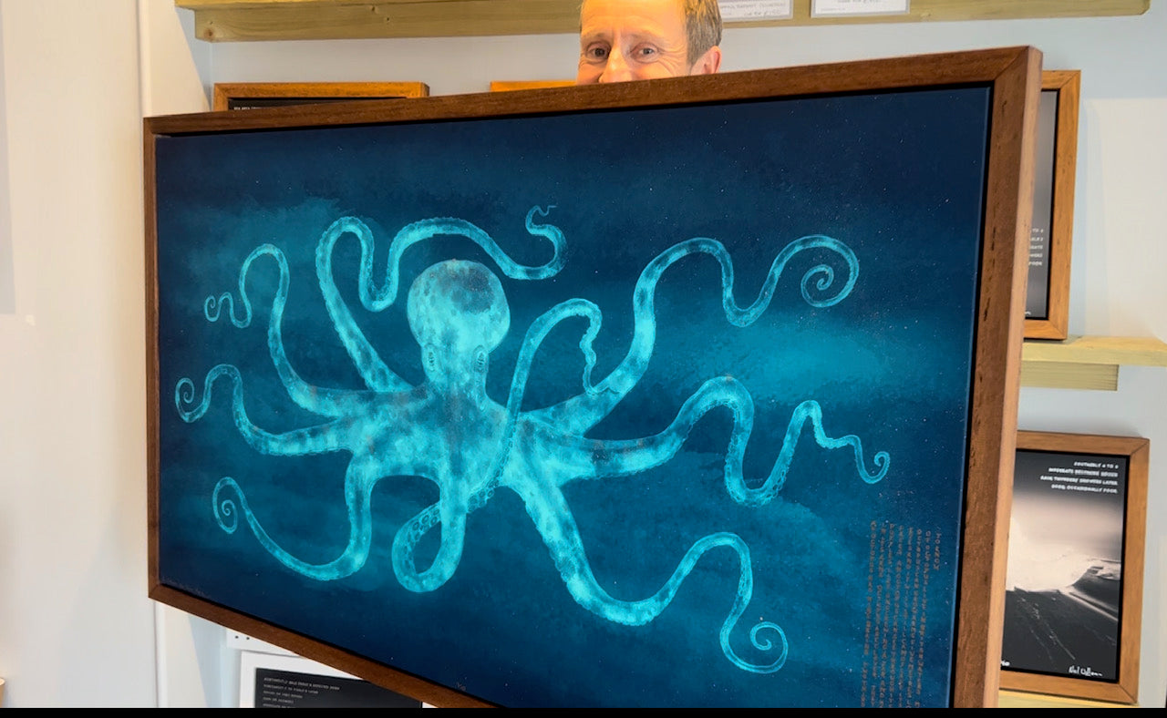 An Octopus Has Nine Brains..... ( Blue and Gold) – neil williams